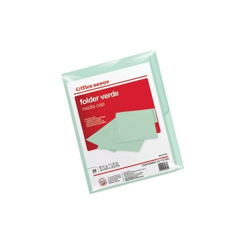 FOLDER CARTA OFFICE DEPOT MANILA CON 5 PIEZAS