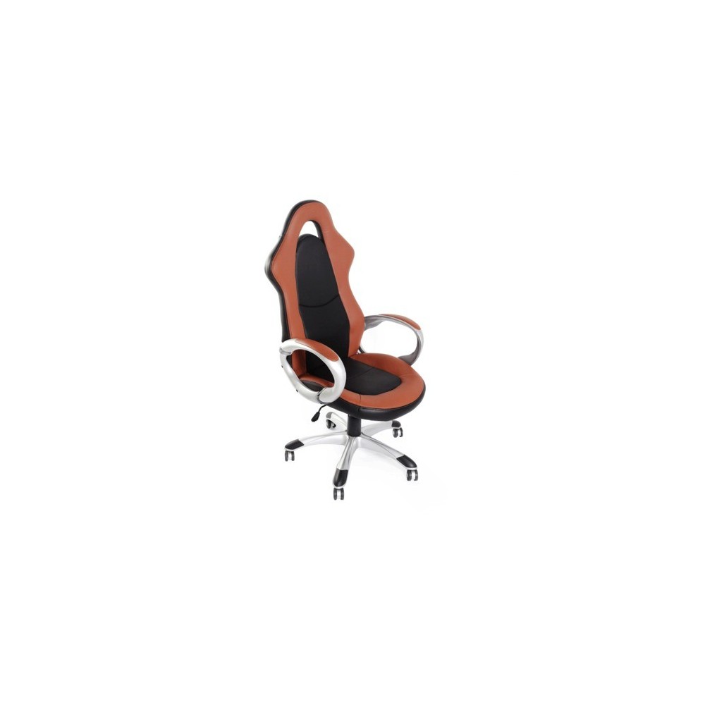 SILLA TIPO PIEL RED TOP EJECUTIVA NEGRO CAMEL