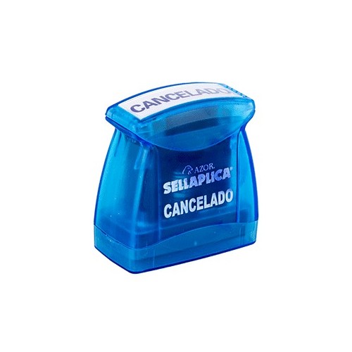 SELLO PREENTINTADO PAGADO TINTA AZUL